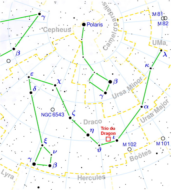 L’image du mois d’octobre 2015 : Le Trio de galaxies du Dragon ...